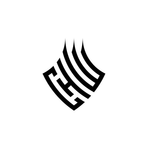 Iniciais Do Logotipo Ch E W Vetor Premium