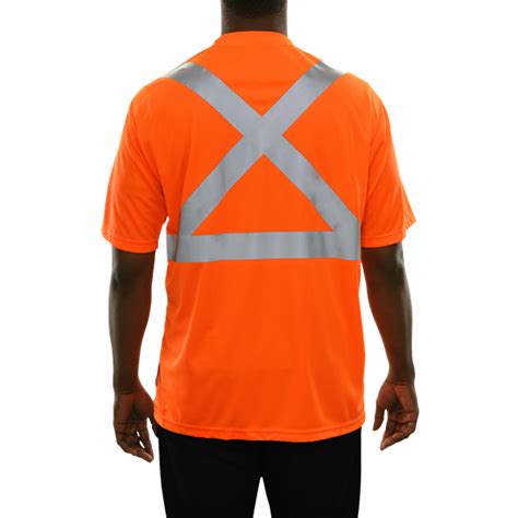 Safety Shirt Orange Hi Vis Pocketed Birdseyesafety Shirt Hi Vis