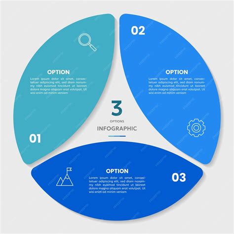 Premium Vector Circle Chart Infographic Template With 3 Options For