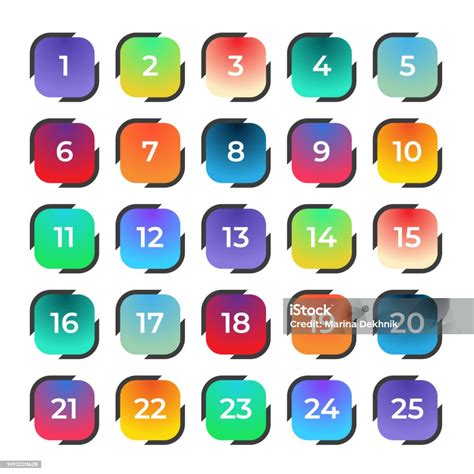 Number 1 To 25 Stock Illustration Download Image Now Infographic