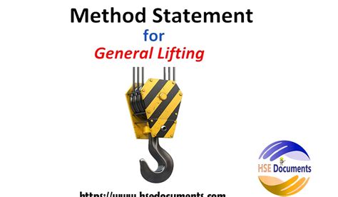 Method Statement For General Lifting Hse Documents