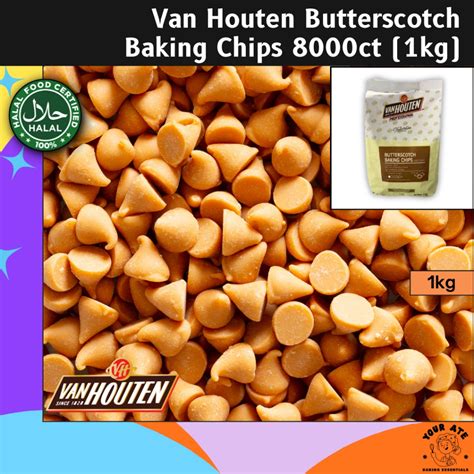 Van Houten Butterscotch Baking Chips 1kg Shopee Malaysia