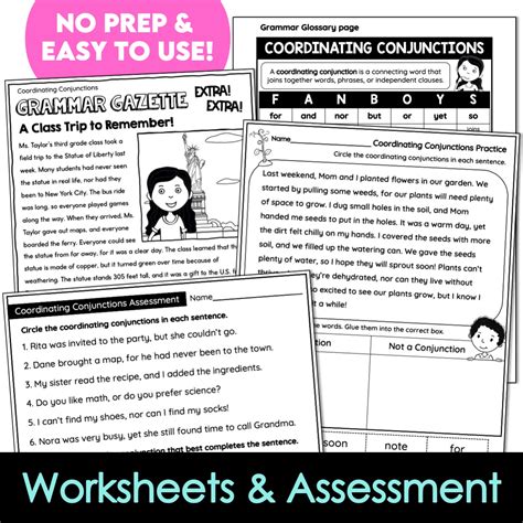 Coordinating Conjunctions Activities 3rd Grade Around The Kampfire