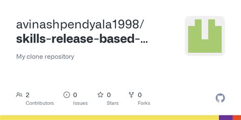 Github Avinashpendyala1998skills Release Based Workflow My Clone