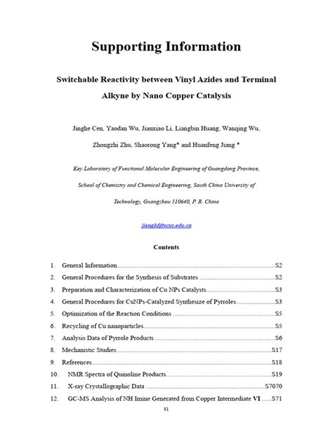 Si Vinyl Azida Pdf Thin Layer Chromatography Proton Nuclear Magnetic Resonance
