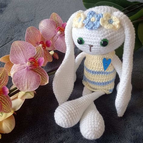 Crochet Ukrainian Bunny Ukrainian Bunny Souvenir Crochet Toy Rabbit