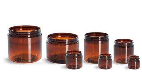 Amber Plastic Jars