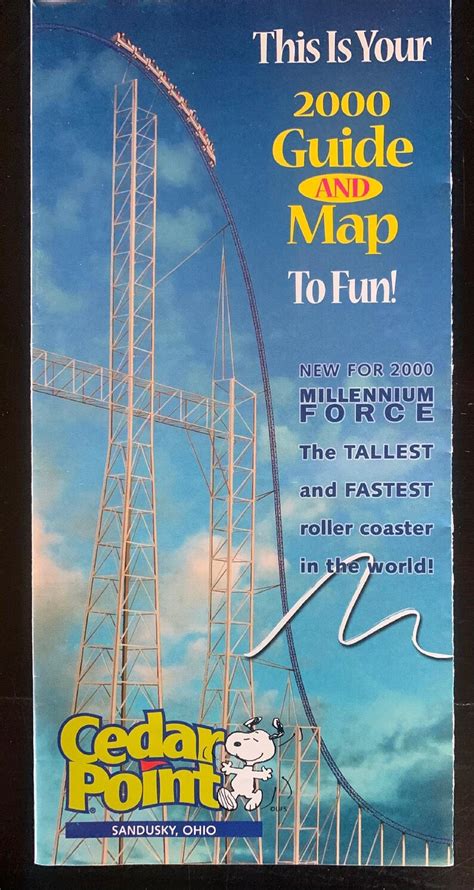 Vintage 2000s Brochure Cedar Point Amusement Park Guide And Map 2000