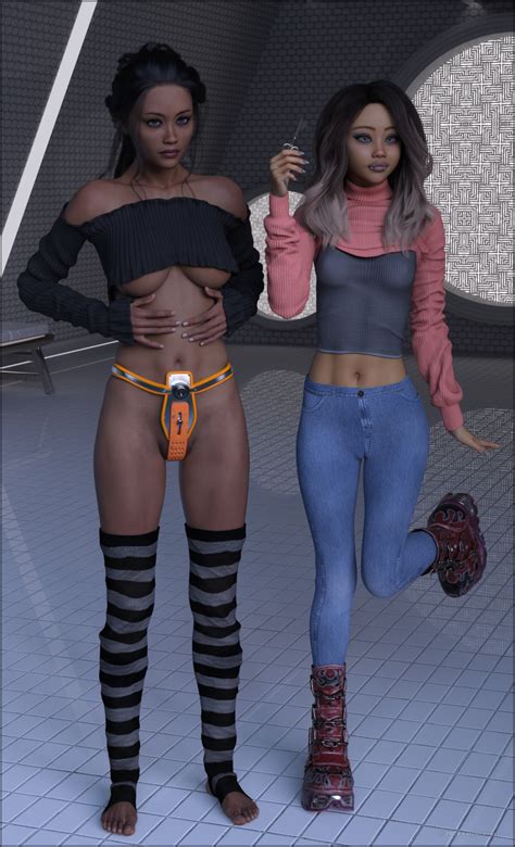 Rule 34 3d 3d Render Black Hair Blue Eyes Brown Hair Chastity Belt