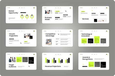 White Green Uiux Pitch Deck • 003 Incl White And Grey Envato