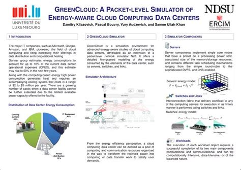 Ppt Greencloud A Packet Level Simulator Of Energy Aware Cloud Computing Data Centers