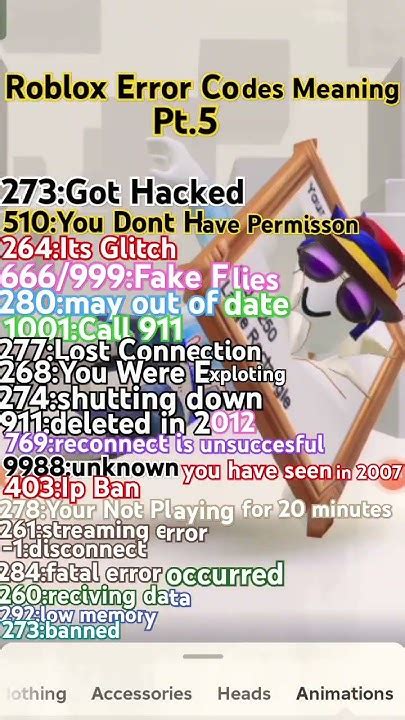Roblox Error Codes Meaning Pt5coming Pt6fypシ゚errorcodeerror