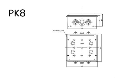 Puszka Naścienna 190x170x80 Mm Ip20 Simet