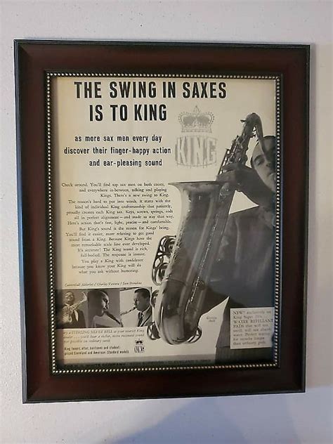 1959 King Horns Promotional Ad Framed Cannonball Adderley Reverb