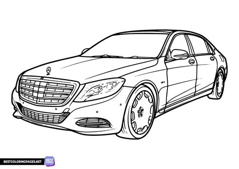 Mercedes Coloring Page To Print Free Printable Coloring Pages