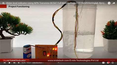 Water Level Indicator Using Npn Transistor Bc547 One Stop For All