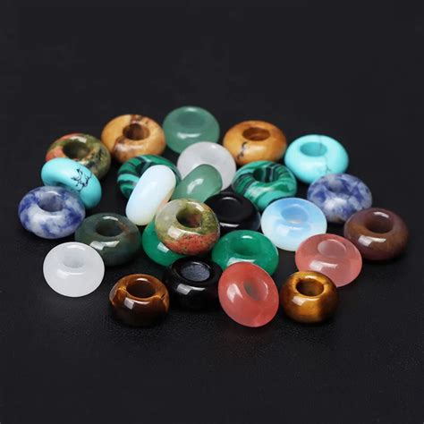 Cuentas Redondas De Agujero Grande Para Fabricación De Joyas Abalorios