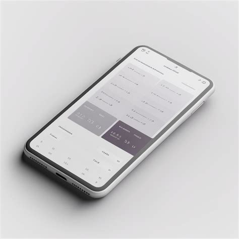 Elegant Mobile App Mockup Showcasing Natureinspired Design On A Contemporary Smartphone