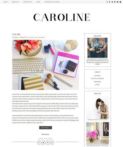 new premade blogger template clean blog design black white blog