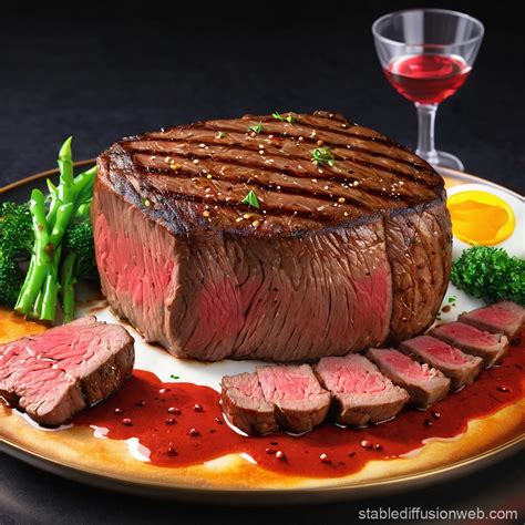 Delicious Filet Mignon Steak Stable Diffusion Online