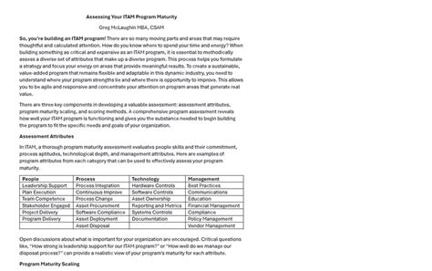 Assessing Your Itam Program Maturity Iaitam