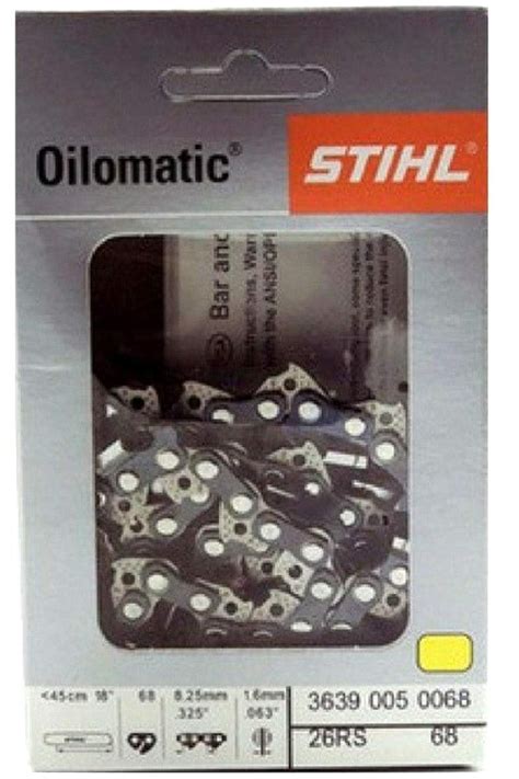 Stihl Genuine Chainsaw Chain 26rs68 18 Inch 68 Drive Links 325