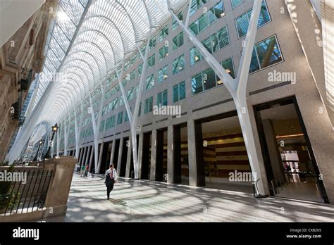 Businessman Walking Through The Galleria Atrium Brookfield Place