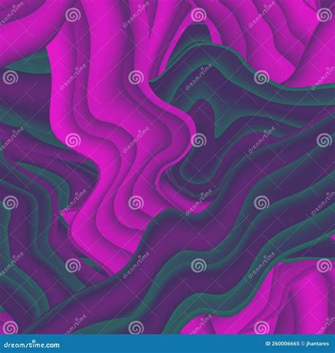 3d Wave Style Color Gradient Background Pattern Stock Illustration