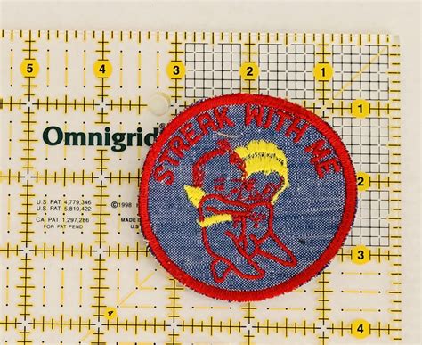 Vintage Streak With Me Patch Sew On Unused Streaking Humor Badge Naked