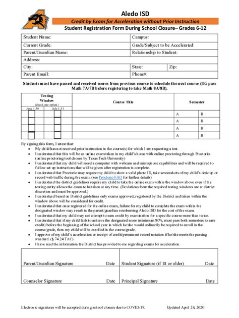 Fillable Online Gr 6 12 Cbe Registration Form Docx Fax Email Print