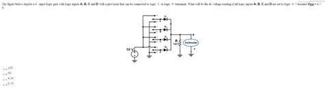 solved the figure below depicts a 4 input logic gate with