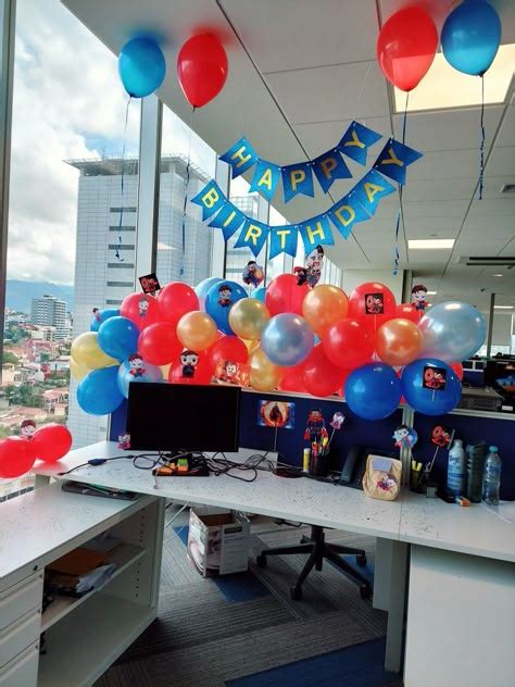 Decorar Escritorio Oficina Cumpleaños