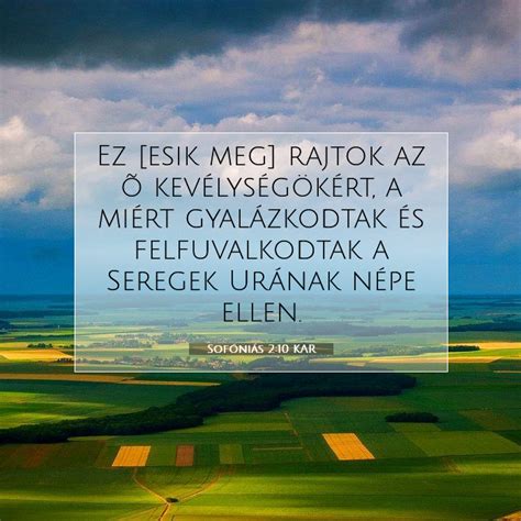 Sofóniás 210 Bibliai Vers Jelentése Ez Esik Meg Rajtok Az õ