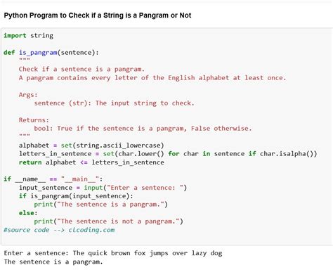 Day 63 Python Program To Check If A String Is Pangram Or Not