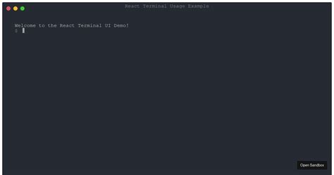 Terminal Ui Forked Codesandbox