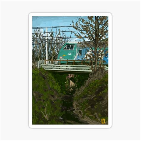A Train And A Gutter Sticker For Sale By Bigfaceinspace Redbubble