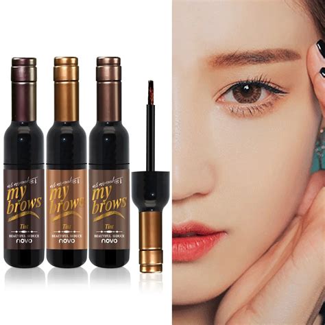 3 색 젤 눈썹 연필 방수 블랙 커피 껍질 벗기기 전문 눈썹 메이크업 도구 고품질 안료 미용 도구아이브로우 인핸서