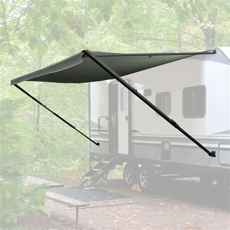 Recpro Rv Manual Awning Assembly In Black Recpro