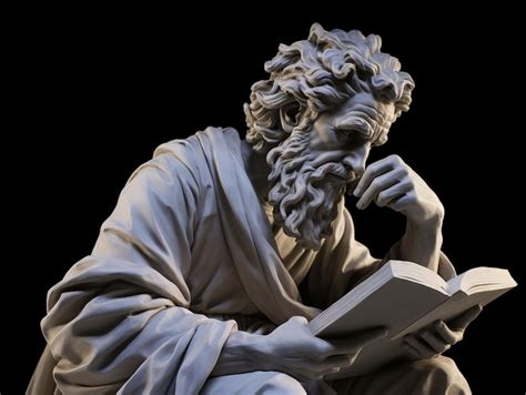 Premium Photo Illustration Of Philosopher Statue