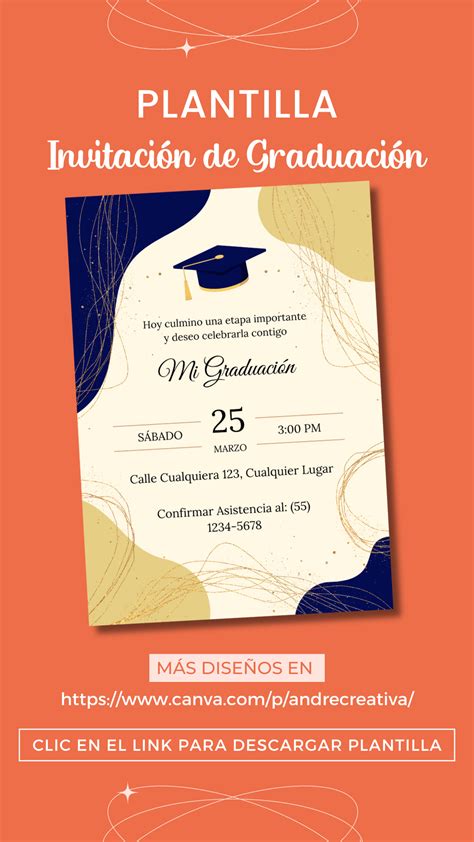 Invitación Elegante Graduación Editable Tarjetas De Graduacion