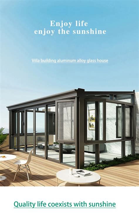 Aluminum Alloy Glass Room Sun Room Custom Broken Bridge Aluminum Doors