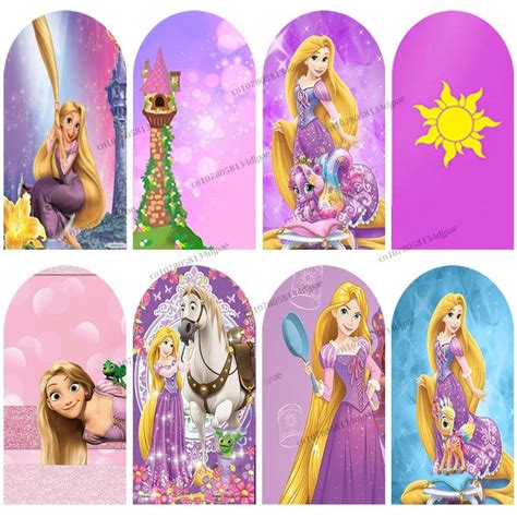 Tangled Arch Backdrop Cover Princess Rapunzel Girl Birthday Party Background Wall Decorations Id
