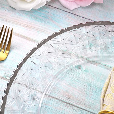 China Customized Clear Glass Wedding Dinner Plates Manufacturers