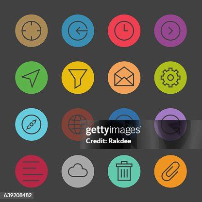 Basic Icon Set 2 Color Circle Series High Res Vector Graphic Getty Images