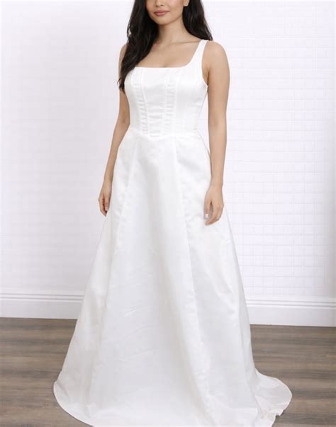 Square Neck Pocket Maxi Wedding Dress Sewing Pattern Patterns For Less
