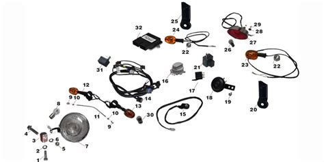 Front Light Assembly Led Hunter Motorcycles Indonesia