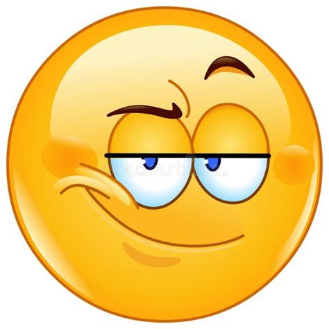 Sly Emoticon Stock Vector Illustration Of Smirking 351183253