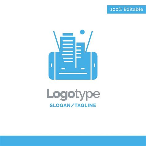 Mobile Cell Technology Building Blue Solid Logo Template Place For