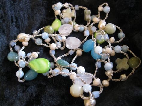 Huge Long Multi Stones Semi Precoius Lariat Necklace~… Gem