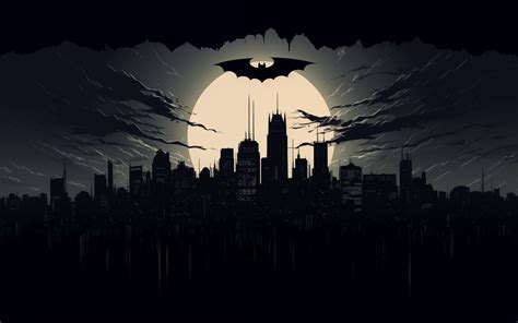 3840x2400 Resolution Batman Emblem Over Dark Gotham City Uhd 4k